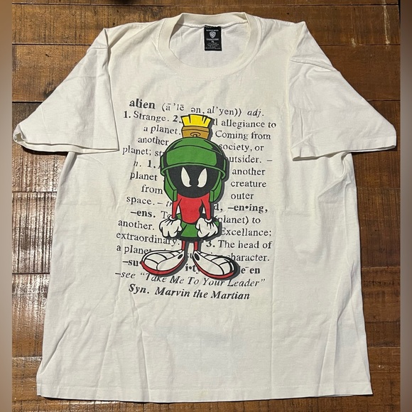 Warner Bros. | Shirts | Vintage 99s Marvin The Martian Alien Definition ...